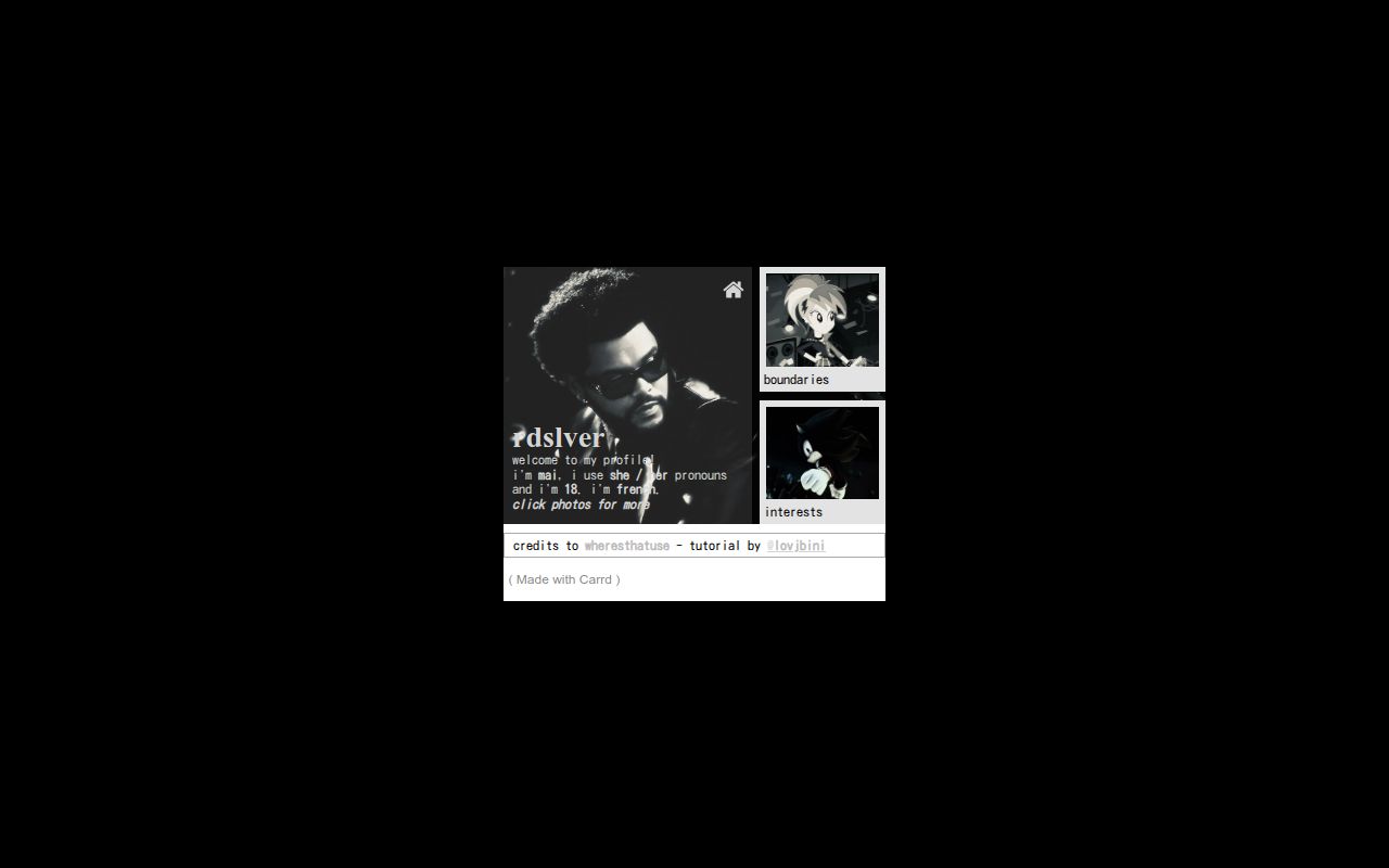 mai’s carrd